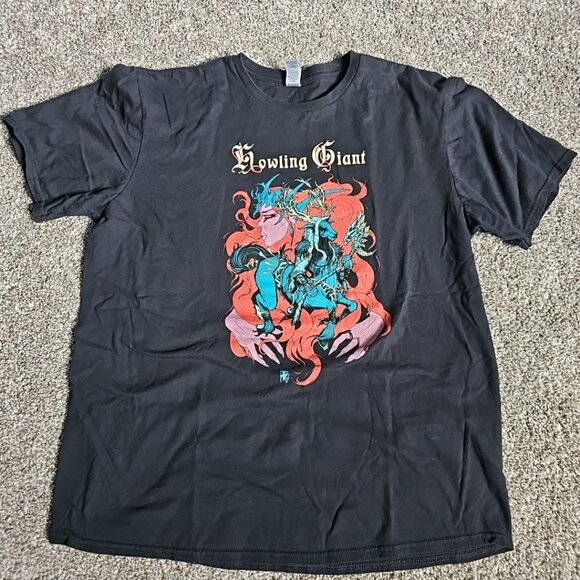 Gildan | Shirts | Howling Giant Band Tee Size Xl Black Goat And Gypsy ...